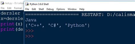 python küme set kullanımı bilişim and programlama