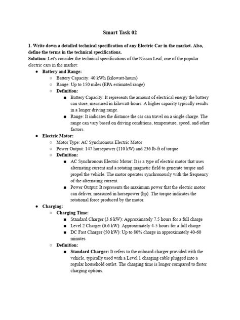 Smart Task 02 Pdf Electric Car Electric Vehicle