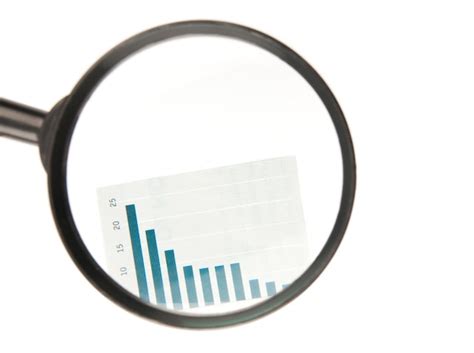 Premium Photo Graph Seen Through Magnifying Glass