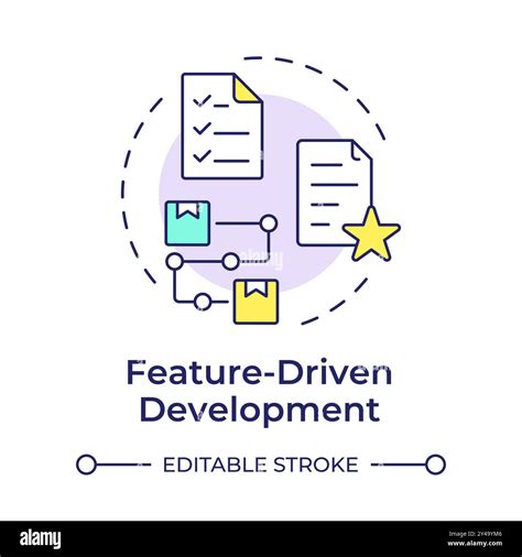 Feature Driven Development Multi Color Concept Icon Stock Vector Image