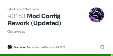 Mod Config Rework Updated · Issue 3153 · Tmodloadertmodloader · Github