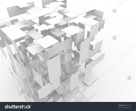 3d Abstract White Cube Stock Illustration 63253144 Shutterstock