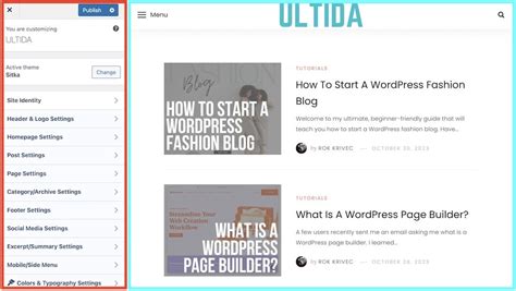 How To Use Wordpress Customizer Best Guide Ultida