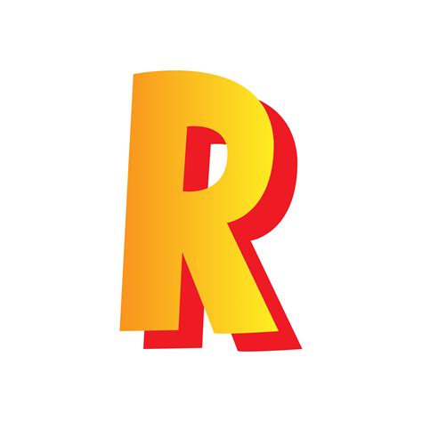 Letter R Comic Style Typeface With Transparent Background Png File