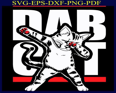 Dab Cat Svg Trending Svg Dabbing Svg Cat Svg Funny Cat Svg Cute