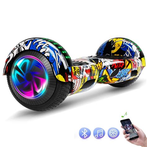 Sisigad Hoverboard With Bluetooth Speaker And Led Lights All Terrain