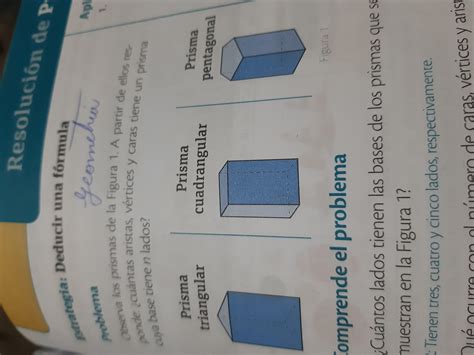 Observa Las Prismas De La Figura 1 A Partir De Ellos Responde ¿cuantas Aristas Vertices Y