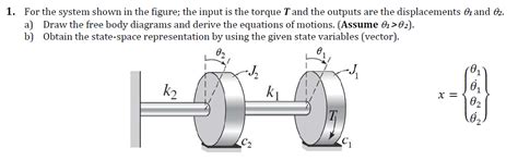 Solved 1 For The System Shown In The Figure The Input Is