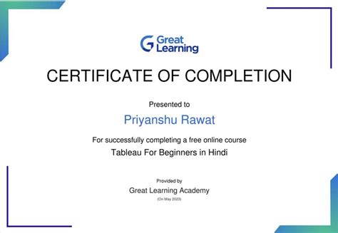 Priyanshu Rawat On Linkedin Greatlearningacademy Greatlearning Glacertificate