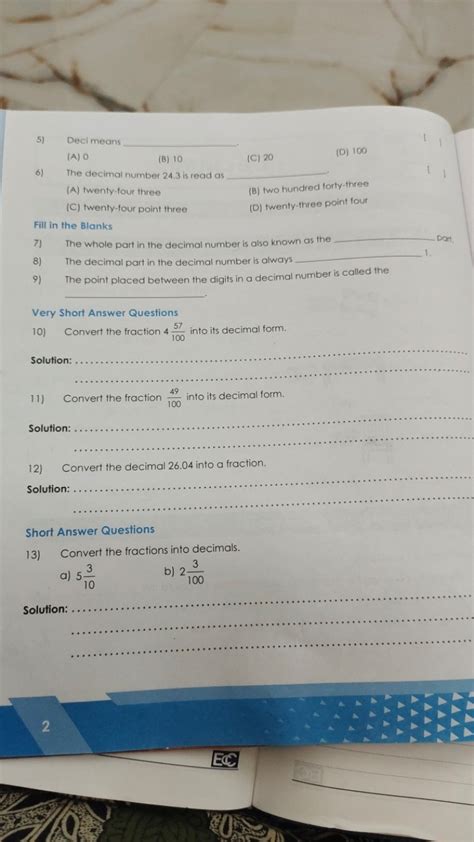 5 Deci Means A 0b 10c 20d 1006 The Decimal Number 243 Is