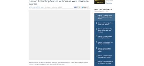 Getting Started With Visual Web Developer Express