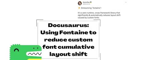 docusaurus using fontaine to reduce custom font cumulative layout