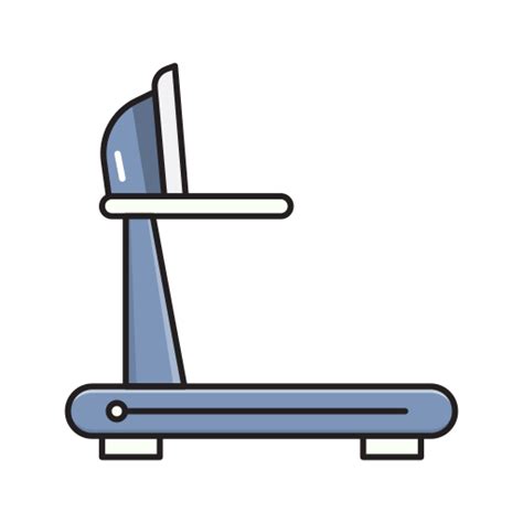 Treadmill Vector Stall Lineal Color Icon Treadmill Vector Stall Lineal Color Icon