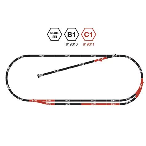 Coffret De Rails Set Dextension C1 Voie Profi N Fleischmann 919011