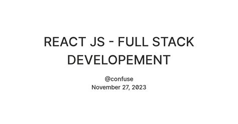 react js full stack developement — teletype