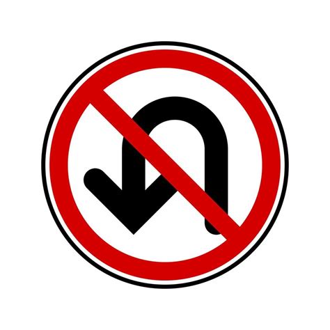 No U Turn Symbol Vector Art Icons And Graphics For Free Download