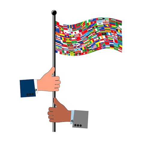 Premium Vector Different Flags In Black And White Hand