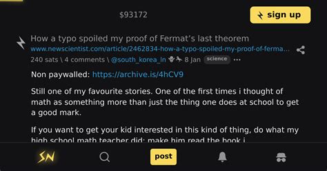 How A Typo Spoiled My Proof Of Fermats Last Theorem Stacker News How A Typo Spoiled My Proof Of Fermats Last Theorem Stacker News