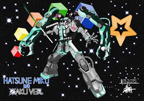 Hatsune Miku And Zaku Day 2016 3 9 By Alanchua On Deviantart