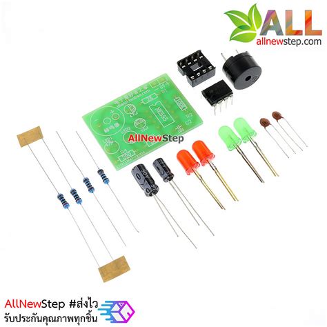 ชุดคิทวงจรไฟกระพริบ 2 ดวง พร้อมเสียงสัญญาณลำโพงบัซเซอร์ Arduinoall