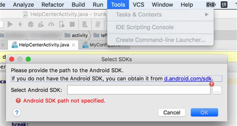 【已解决】mac中android Studio出错：the Selected Directories Not A Valid Home For