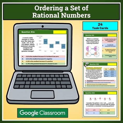 Task Card Teks Math 6 2d Ordering A Set Of Rational Numbers By Markimatics