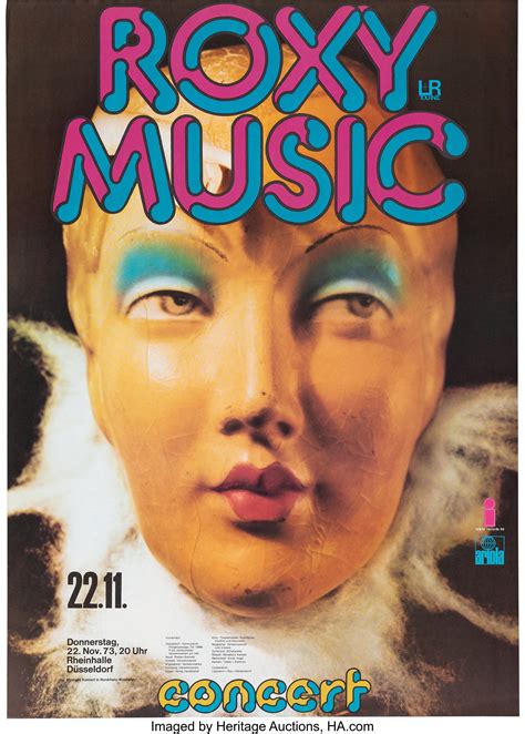 Roxy Music 1973 German Concert Poster Music Memorabilia Posters
