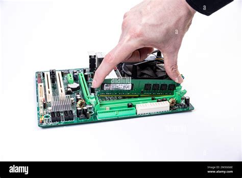 Installing A New RAM DDR Memory For A Personal Computer Processor Socket In A Service Upgrade