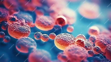 Premium Ai Image Beautiful Electronic Microscopy Of Bacteria Fungi Fantasy Microbiology