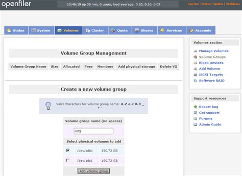 Install And Configure Openfiler For Esxi Shared Storage With Nfs And Iscsi Vmwarebits