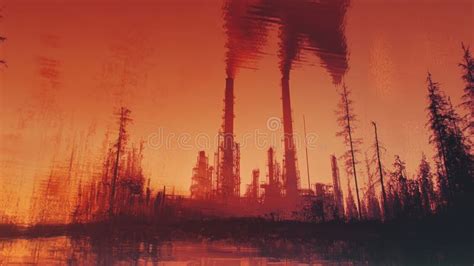 The Effect Of Industrial Pollution On The Reflection Of Sunrise