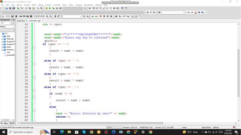 Completed A Simple Calculator Project In C Muhammad Yahya Amin