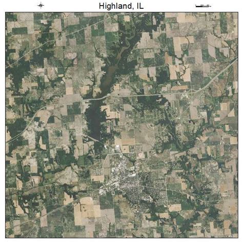 Aerial Photography Map Of Highland Il Illinois