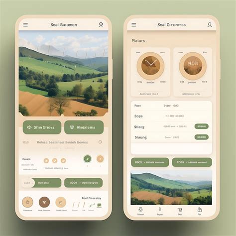 premium photo mobile app design of agriculture crop monitoring app