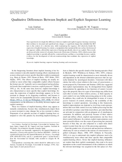 pdf qualitative differences between implicit and explicit sequence