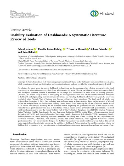 Pdf Usability Evaluation Of Dashboards A Systematic Literature Review Of Tools