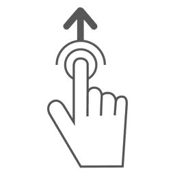 Swipe Up Gesture Icon PNG SVG Design For T Shirts