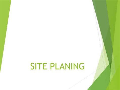 Site Planning Parameters For Landscape Designpptx