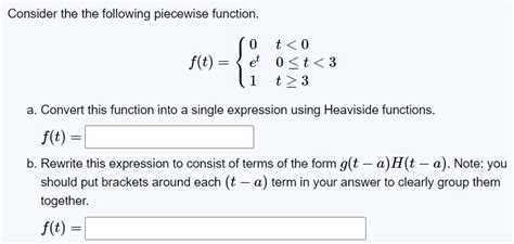 Solved Consider The The Following Piecewise Chegg