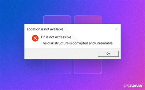 fix disk structure is corrupted and unreadable error