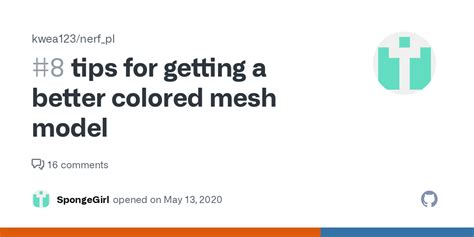 Tips For Getting A Better Colored Mesh Model Issue Kwea Nerf Pl GitHub