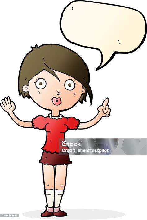 말풍선이 있는 여자아이 묻는 질문에 말풍선을 그라데이션에 대한 스톡 벡터 아트 및 기타 이미지 그라데이션 낙서 드로잉