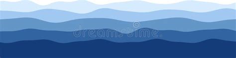 Abstract Blue Wave Pattern Layered Ocean Inspired Design With Fluid Shapes And Gradients Stock