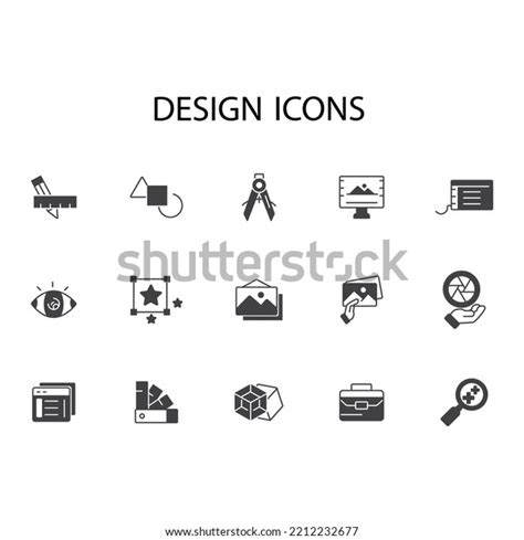 Design Icons Set Design Pack Symbol Stock Vector Royalty Free 2212232677 Shutterstock