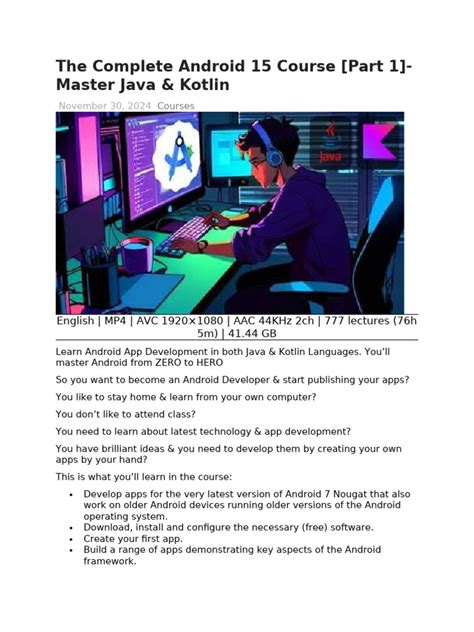 the complete android 15 course part i pdf method computer