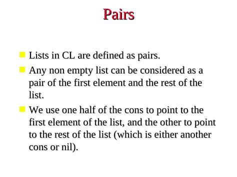 Lisp 3 More On Lists Processing