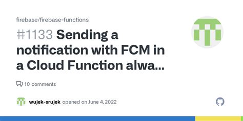 Sending A Notification With Fcm In A Cloud Function Always Fails With Issue