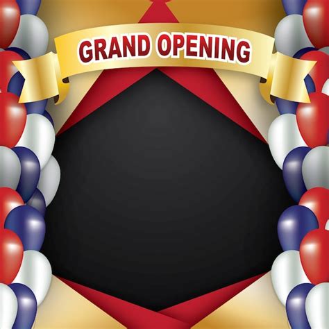 그랜드 오프닝 벡터 일러스트 레이 션 프리미엄 벡터