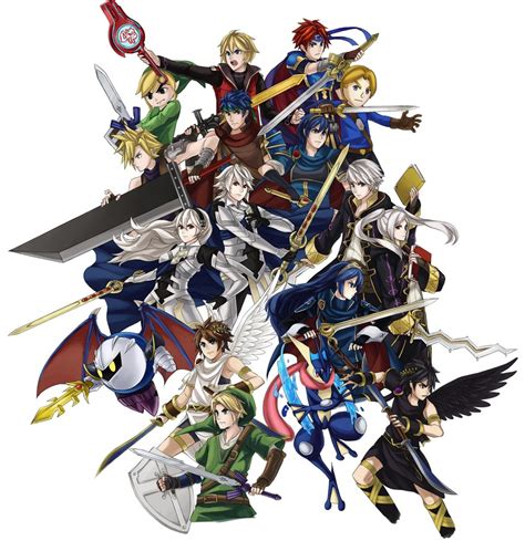 Link Cloud Strife Lucina Corrin Robin And 15 More Pokemon And 20 More Drawn By Kamu