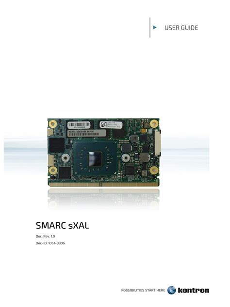 Kontron Smarc Sxal User Manual Pdf Download Manualslib